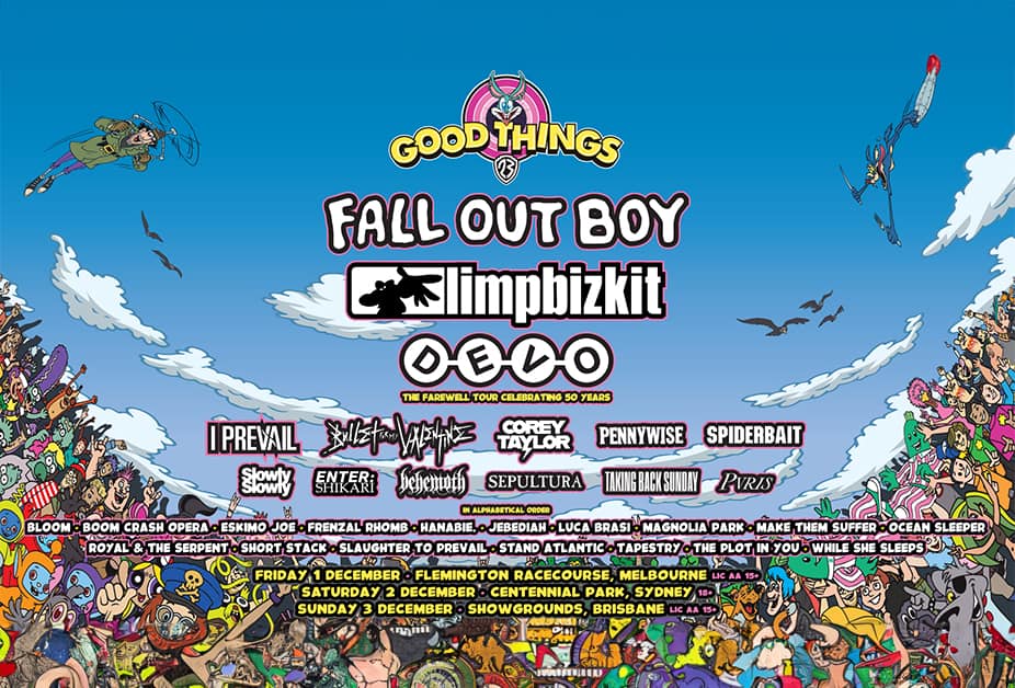 Good Things Festival '23: Limp Bizkit, Fall Out Boy, DEVO + More