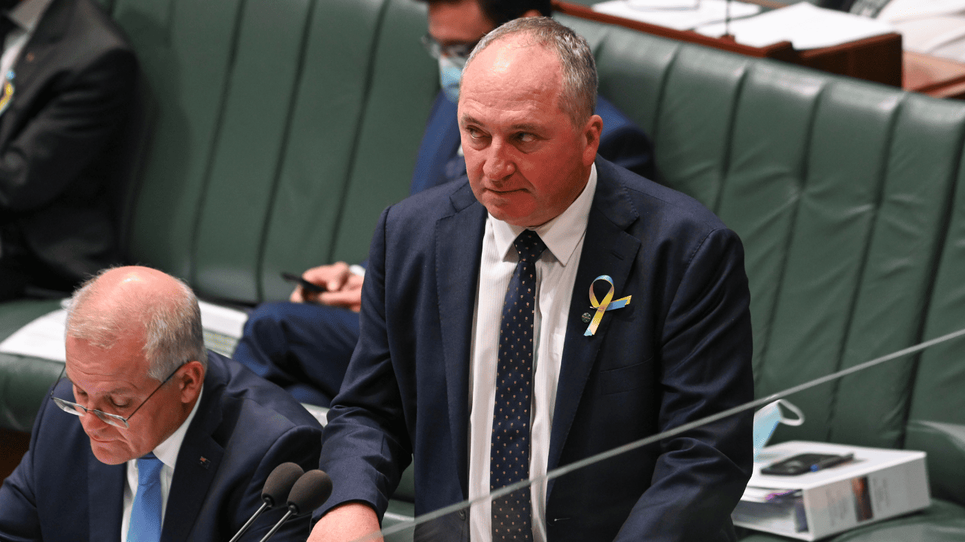 Barnaby Joyce was filmed while lying on the ground. Does it matter?