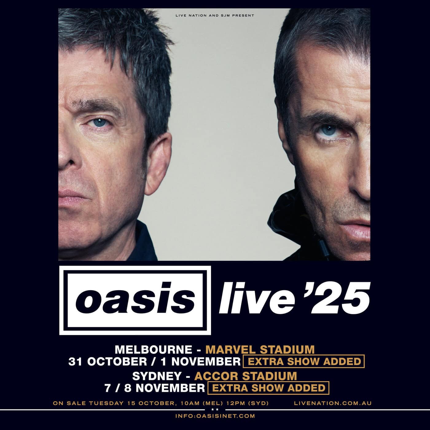Oasis Announces 2025 Australian Tour Dates