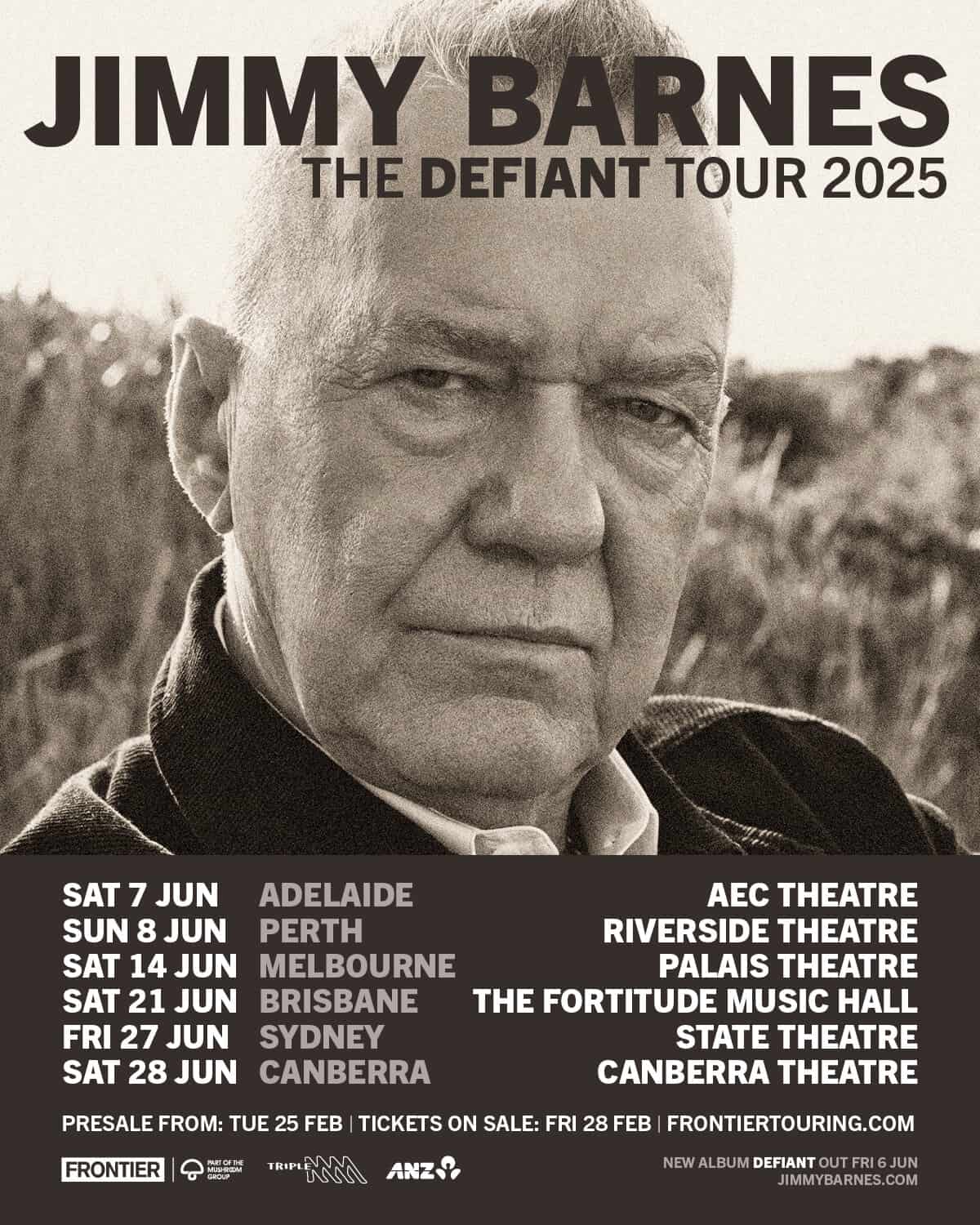 Jimmy Barnes Announces 2025 Tour & New Album